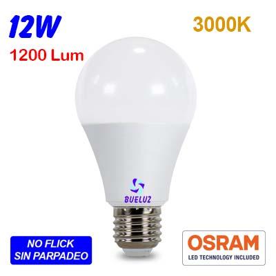 STANDAR LED 12W E27 3000K | OSRAM CHIP | bueluz.es