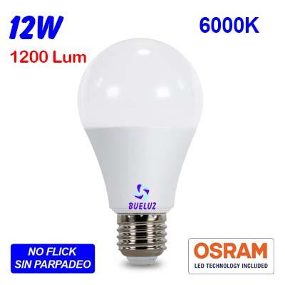 STANDAR LED 12W E27 6000K | OSRAM CHIP | bueluz.es